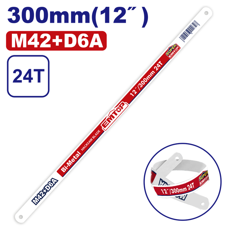 SEGUETA PARA SIERRA DE ARCO 24 DIENTES 12 PULGADAS. EMTOP